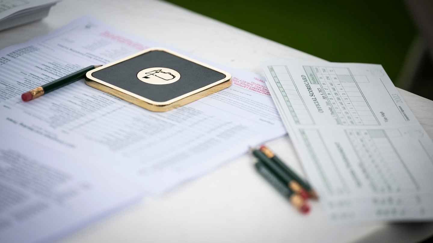 Details of score cards and pairing sheets are seen during the first ...