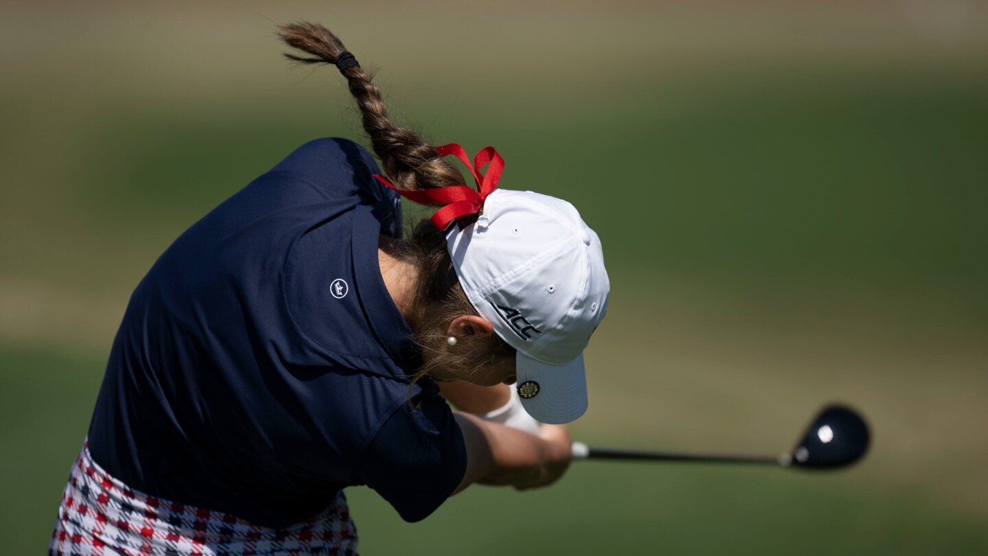 Rachel Kuehn plays hole No. 15 during the second round of the 2023 ...