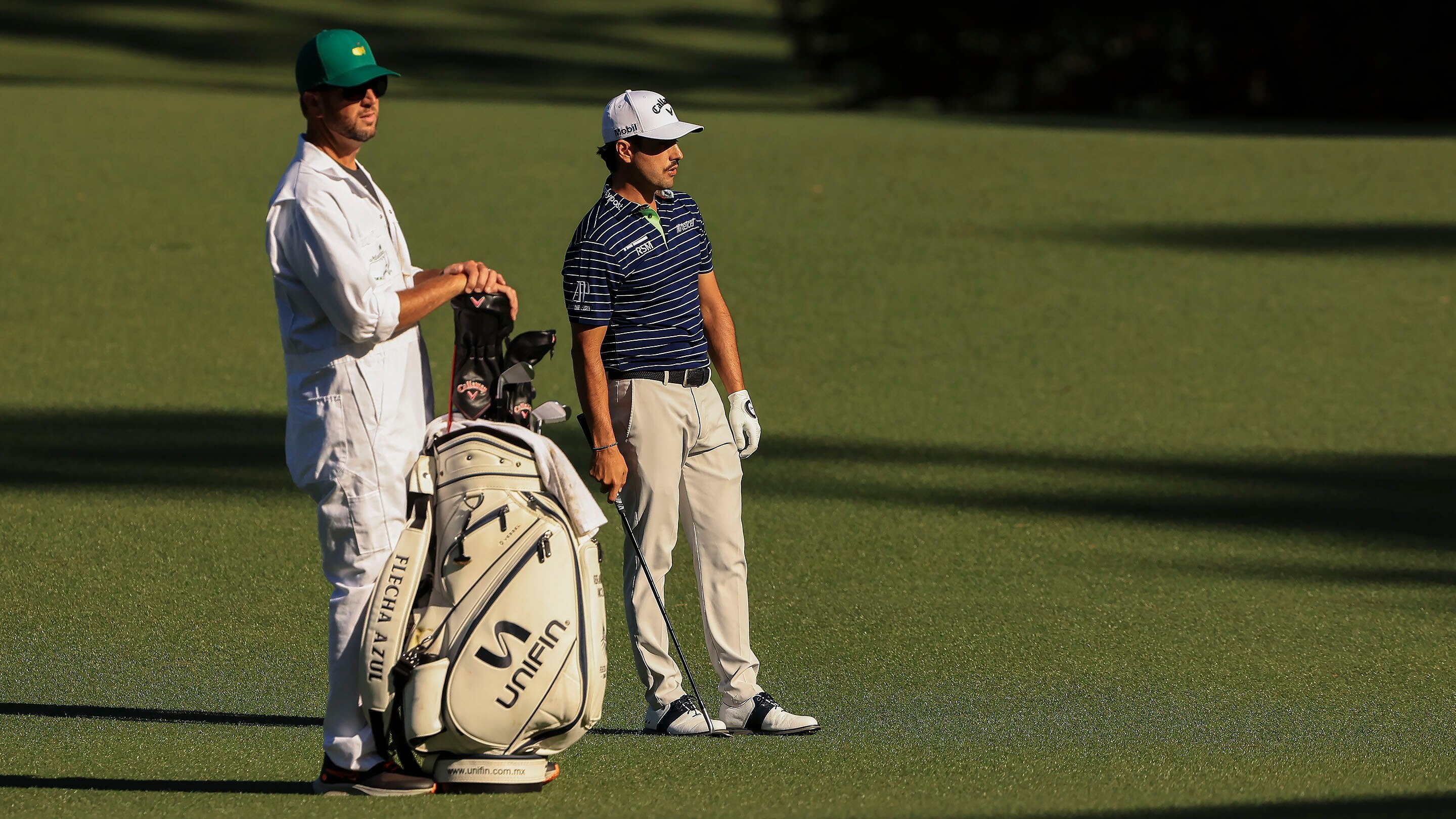 Abraham Ancer of Mexico looks on to the No. 13 green during the first ...