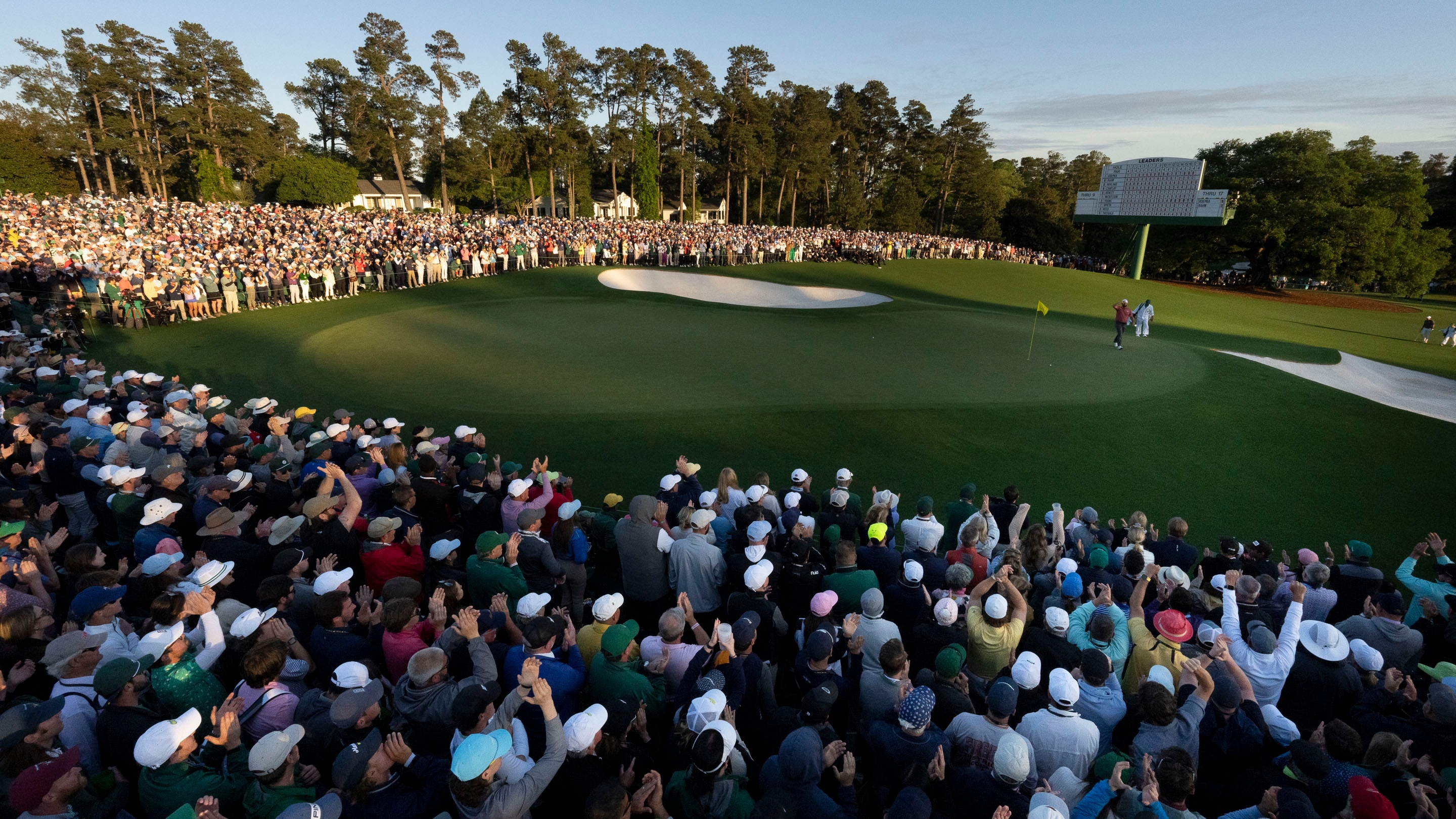 Masters Champion Jon Rahm Of Spain Walks To The No 18 Green During The